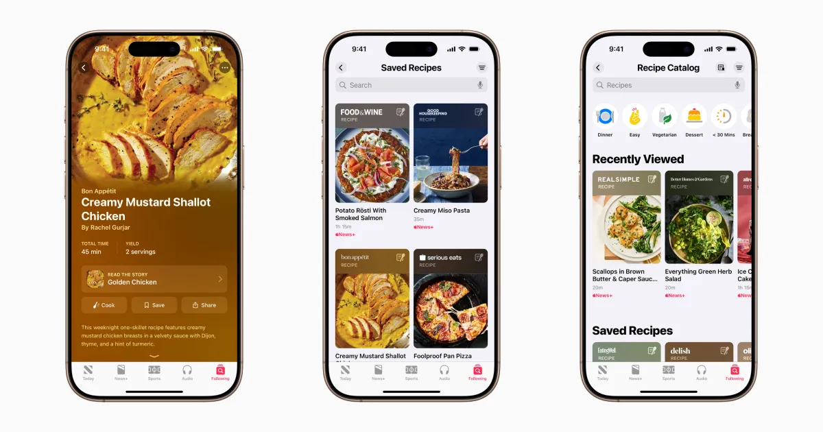 Apple Adds 10,000+ Recipes to News+ | Cosmico