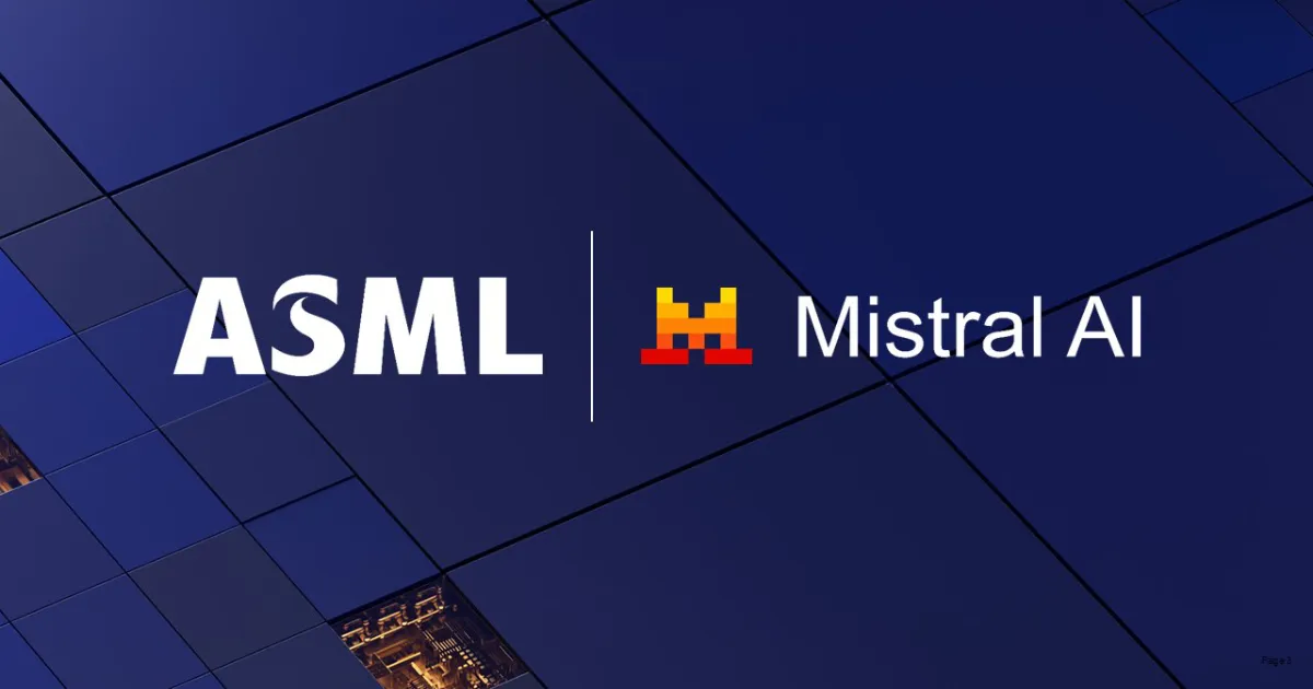ASML invests €1.3 billion in French AI startup Mistral